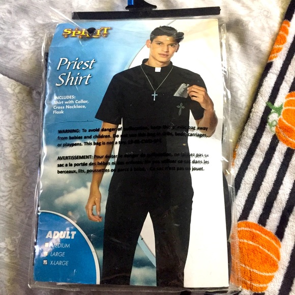 Other | Halloween Costume Priest Shirt With Flask | Poshmark